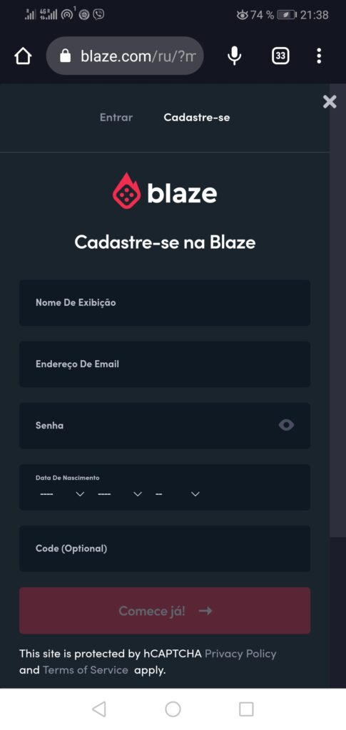 Blaze Apostas: Entrar de Site, Cadastre-se e Jogos de Cassino Online